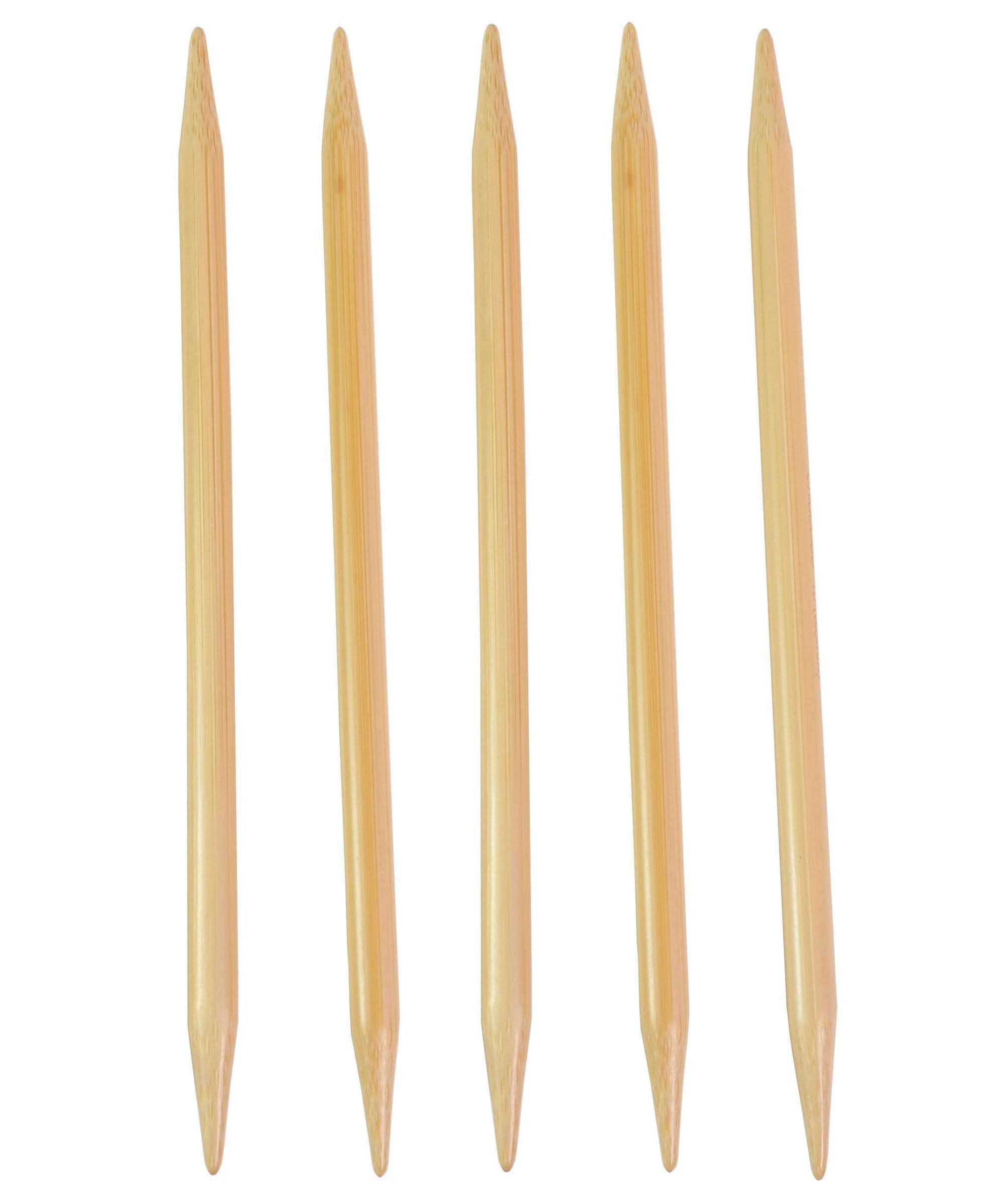 6 Inch ChiaoGoo Bamboo Double Point Needles Natural