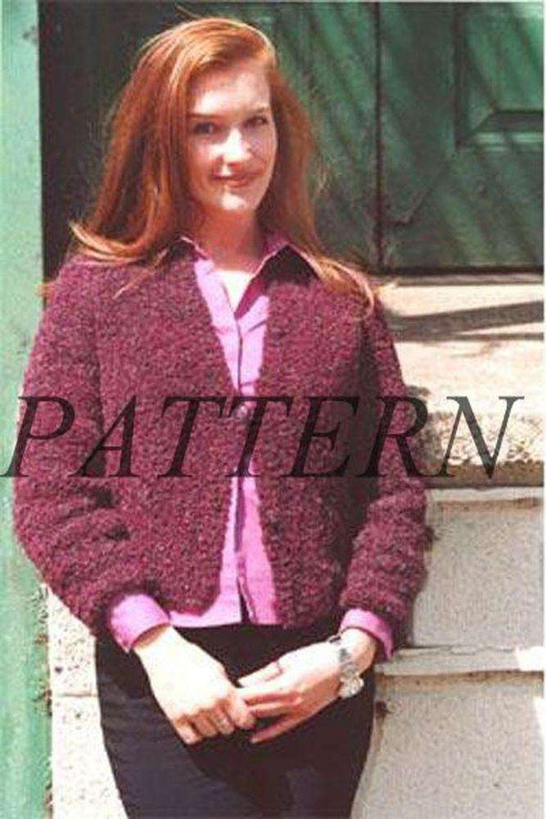 Alpaca Boucle Ladies Cardigan Pattern