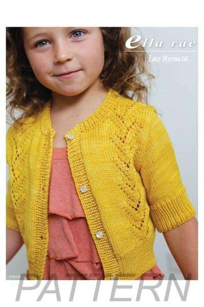 Ella Rae Lace Merino DK Cardigan PATTERN ONLY