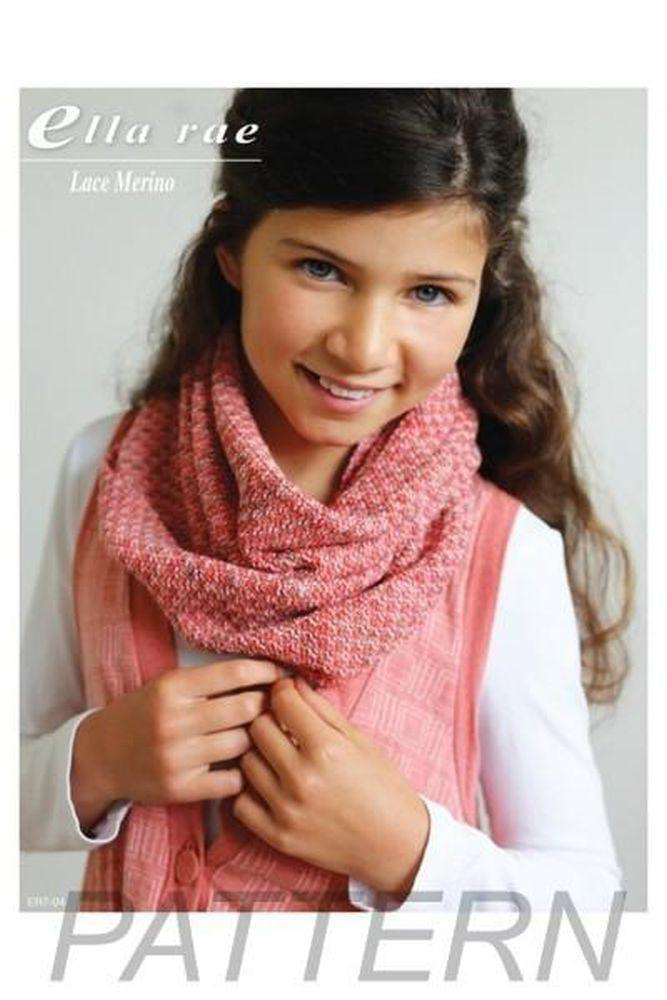 Ella Rae Lace Merino Ribbed Cowl PATTERN ONLY