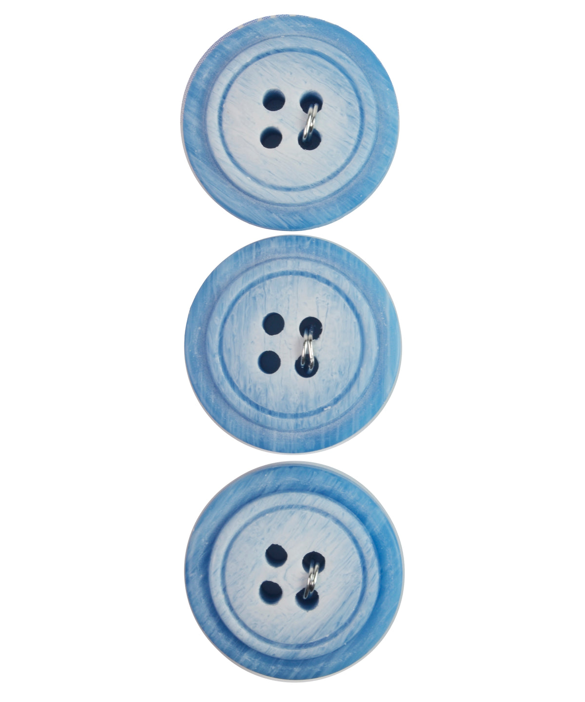 La Mode Blue 3/4" (19MM) Buttons 3 peice, 4 hole Spectrum Cool #3727A