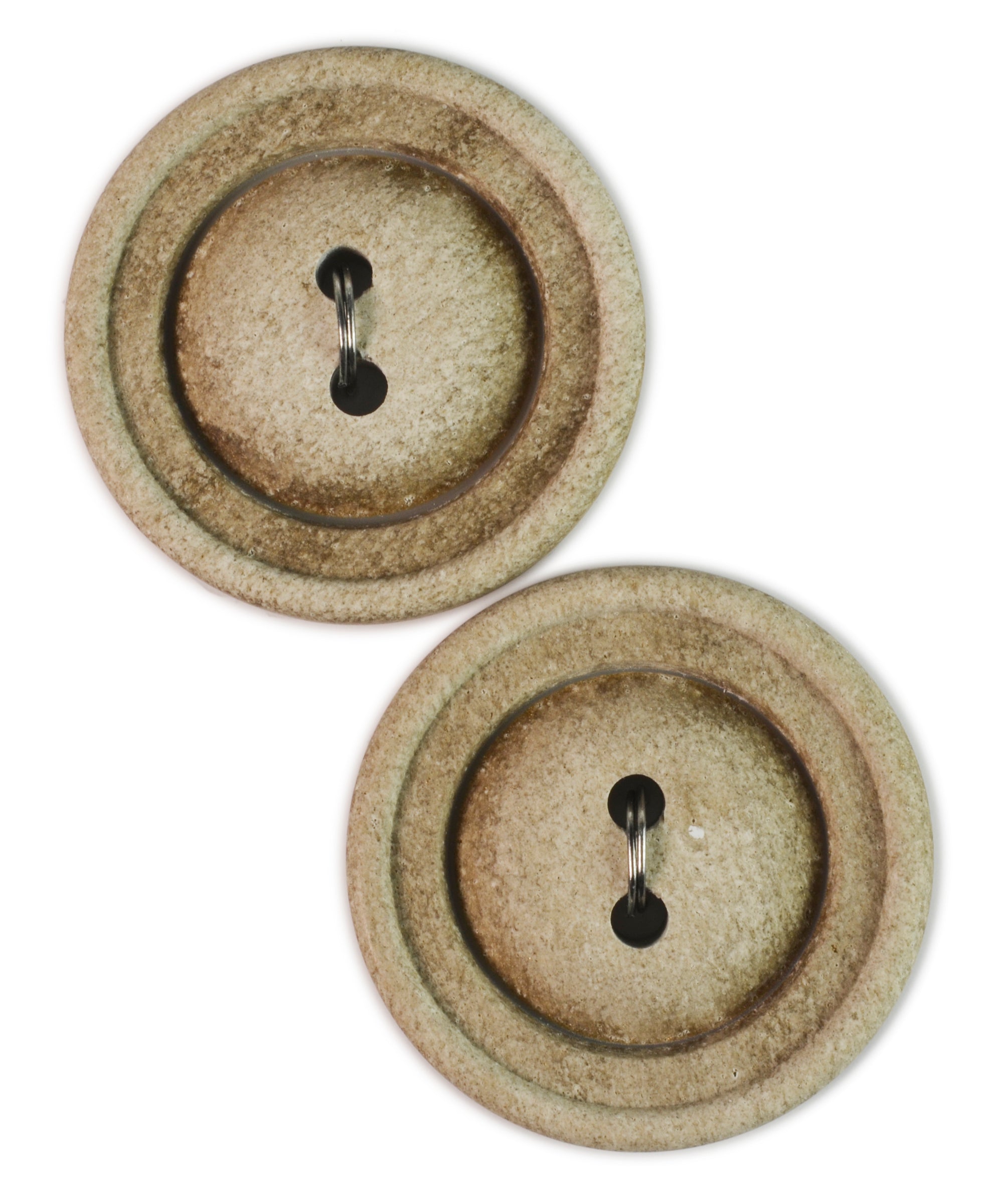 La Petite Tan Mix 1 1/8 in (28MM) Buttons 2 piece, 2 hole #234