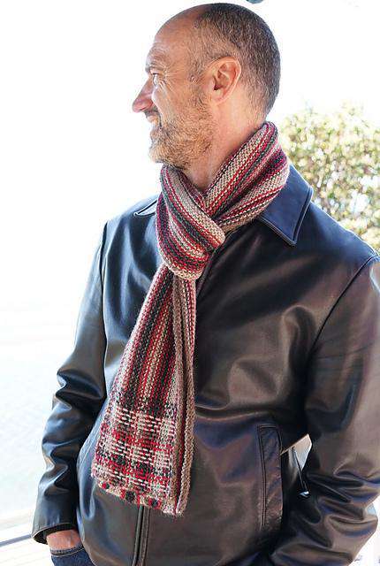 Reversible Garter Plaid Scarf by Chuck Wilmesher *Skacel Pattern*